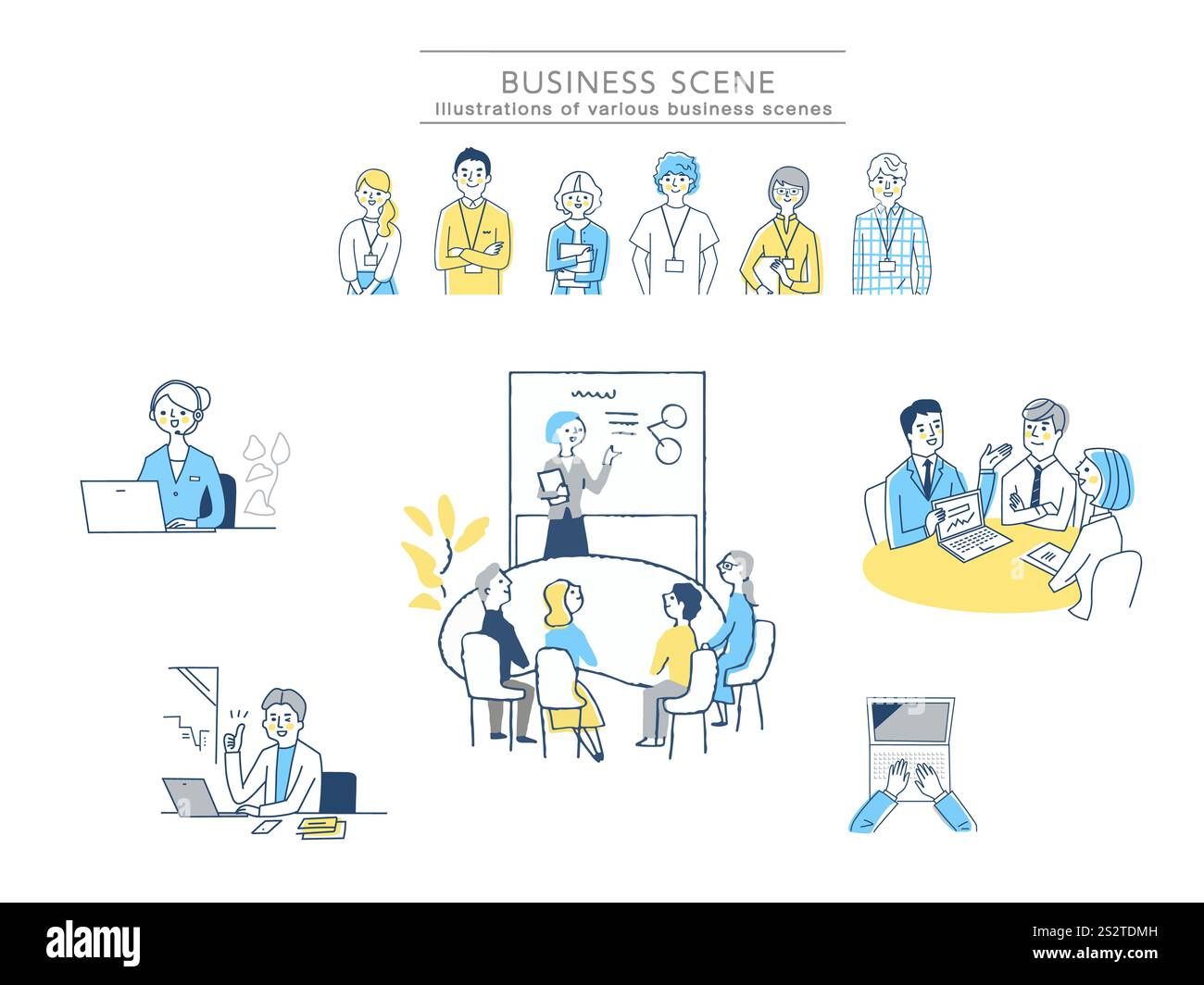 Various business scenes Set Stock Photo - Alamy