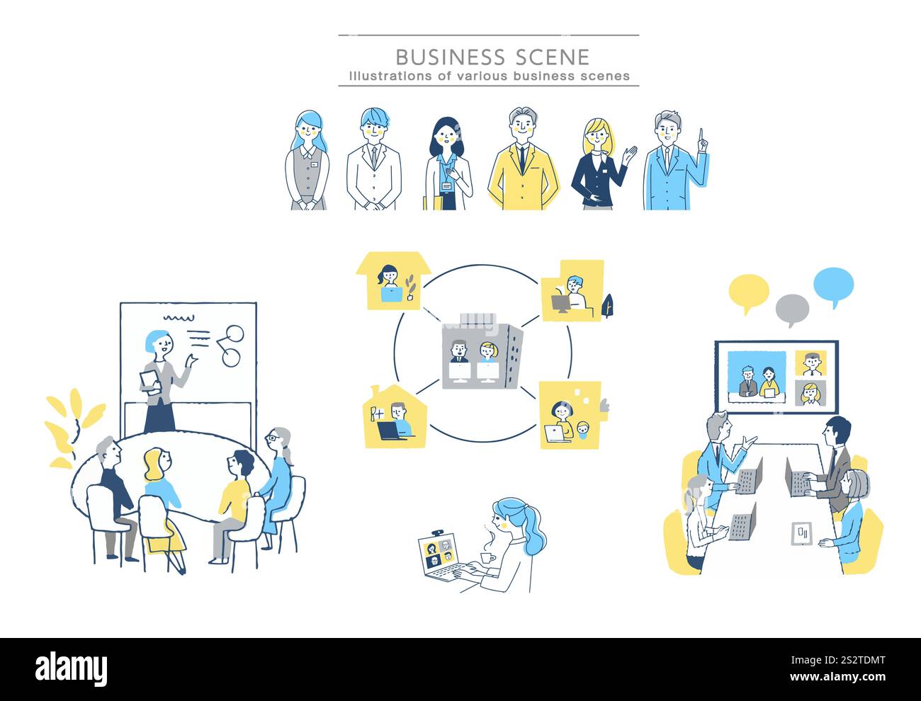 Various business scenes Set Stock Photo - Alamy