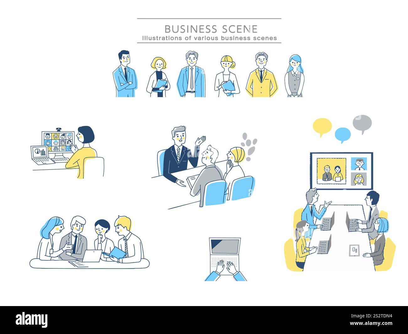 Set work team scenes Cut Out Stock Images & Pictures - Alamy