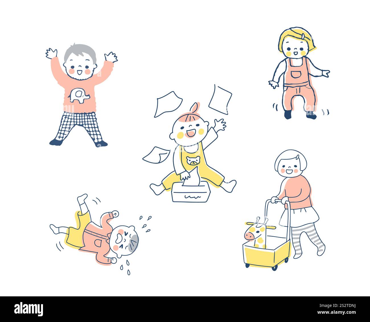 Baby in different poses set Stock Photo - Alamy