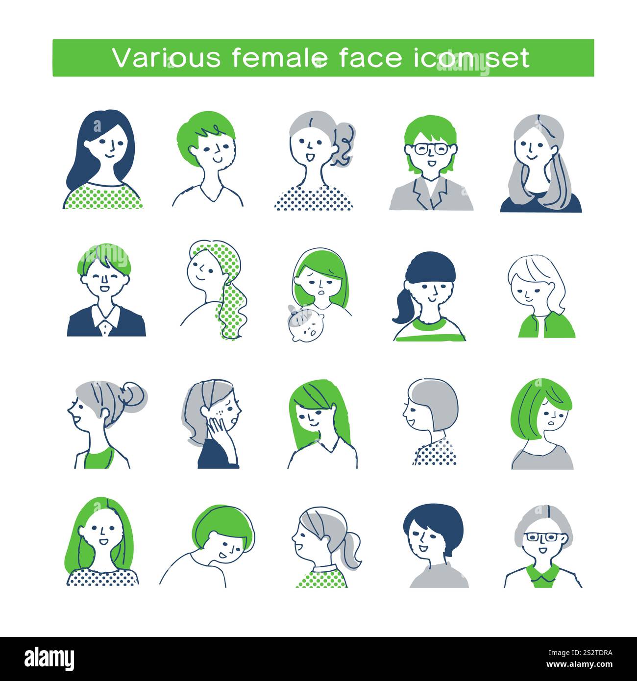 Set various facial expressions hi-res stock photography and images - Alamy