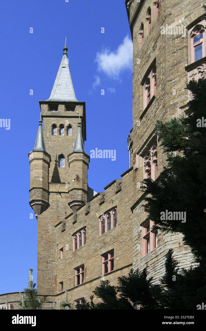 Hohenzollern Castle, ancestral castle of the princely family and former ...