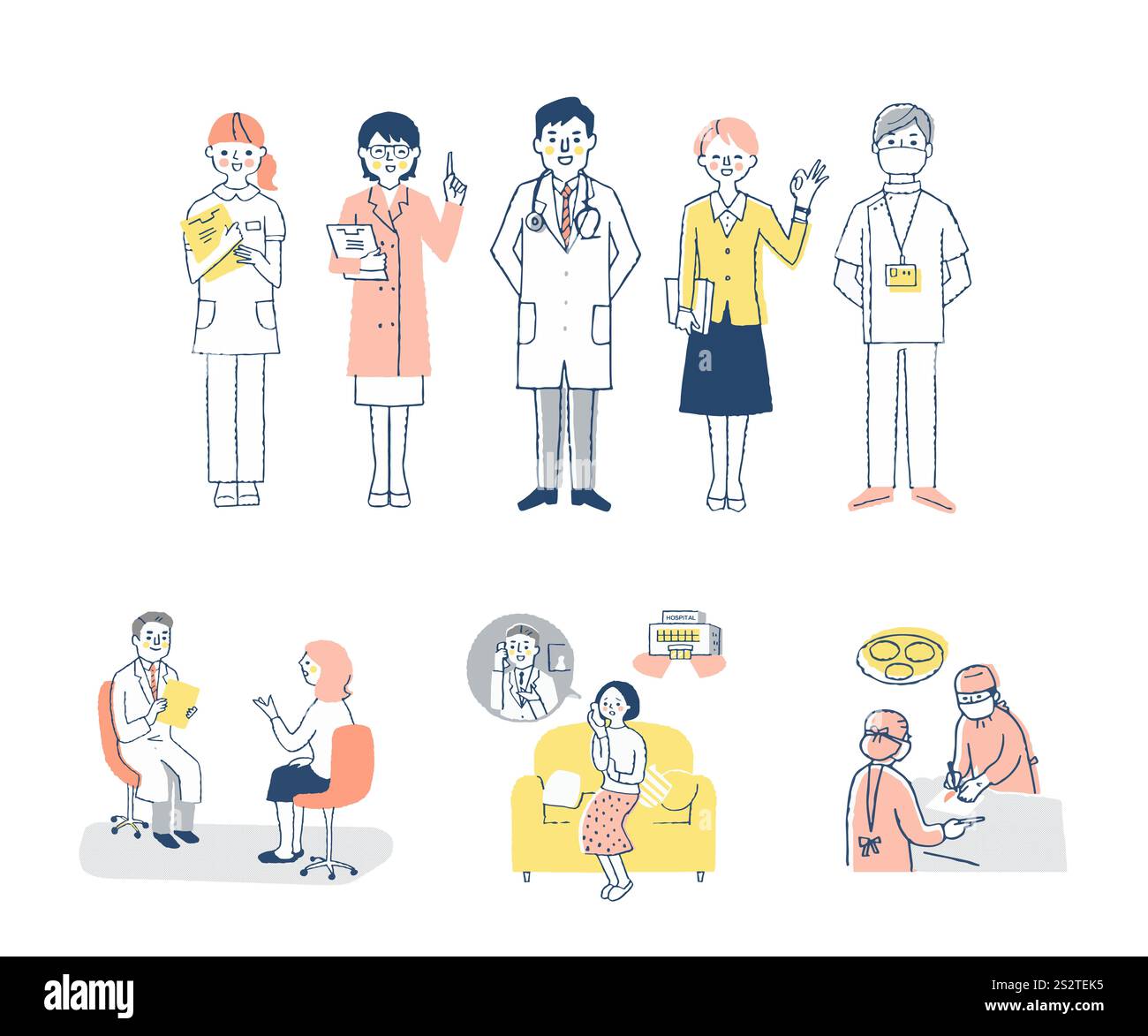 Medical professionals and various medical scenes Set Stock Photo - Alamy