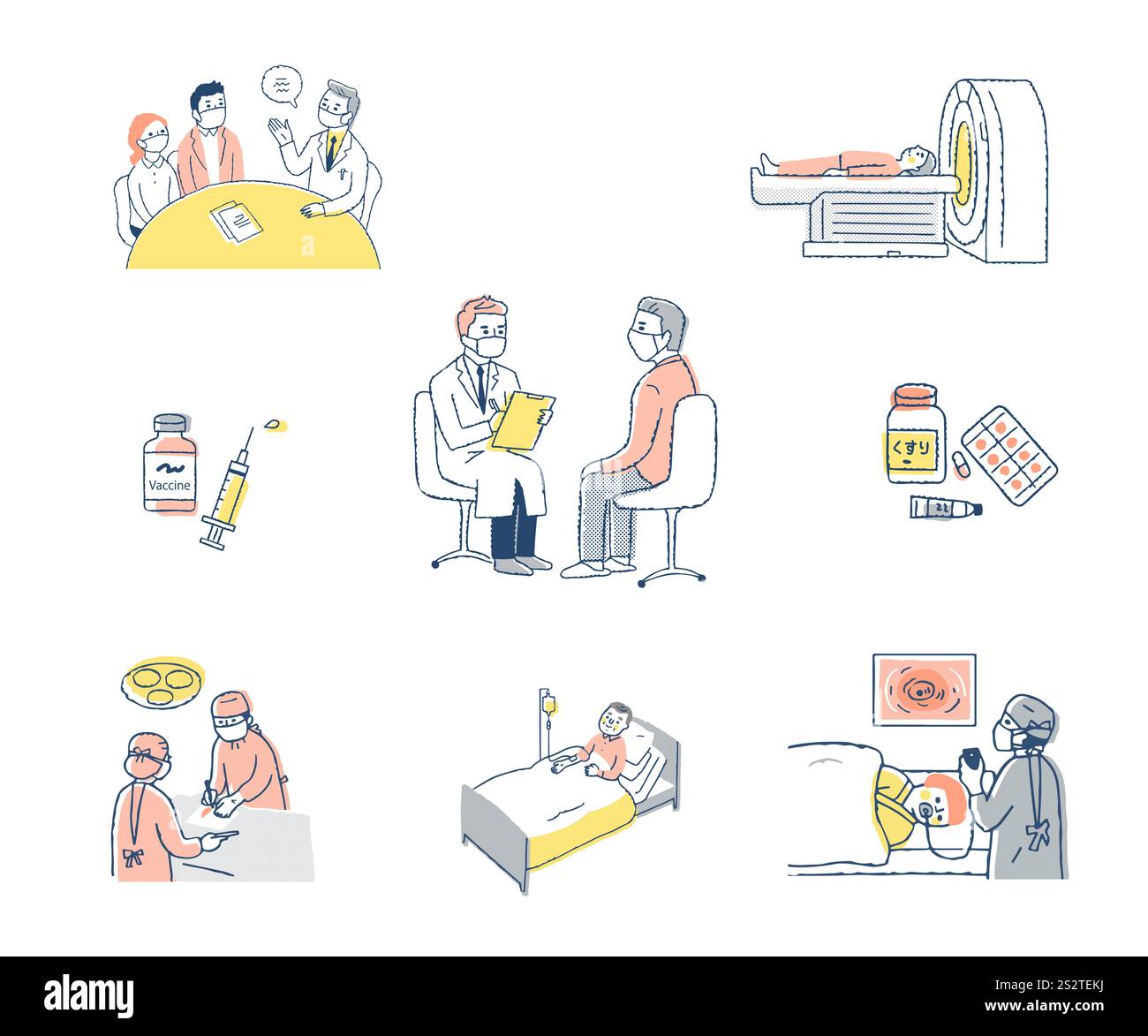 Medical Various scenes Set Stock Photo - Alamy