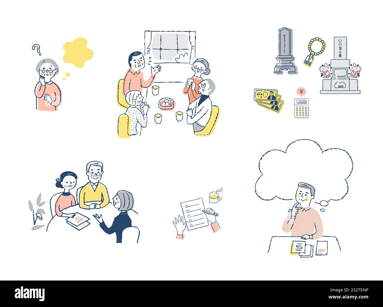 Senior life scene image Set Stock Photo - Alamy