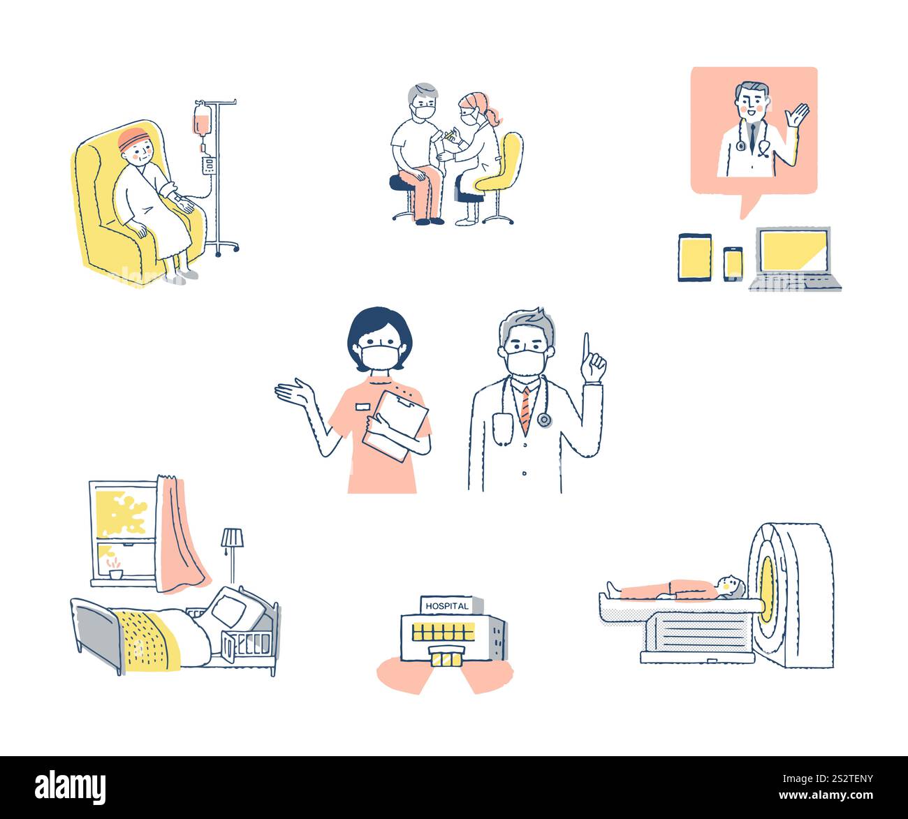 Medical Various scenes Set Stock Photo - Alamy