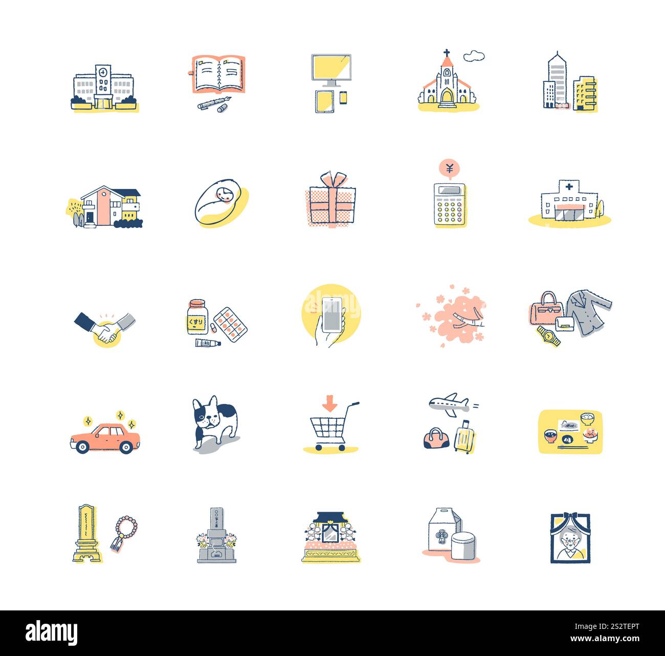 Lifestyle icon set Stock Photo - Alamy