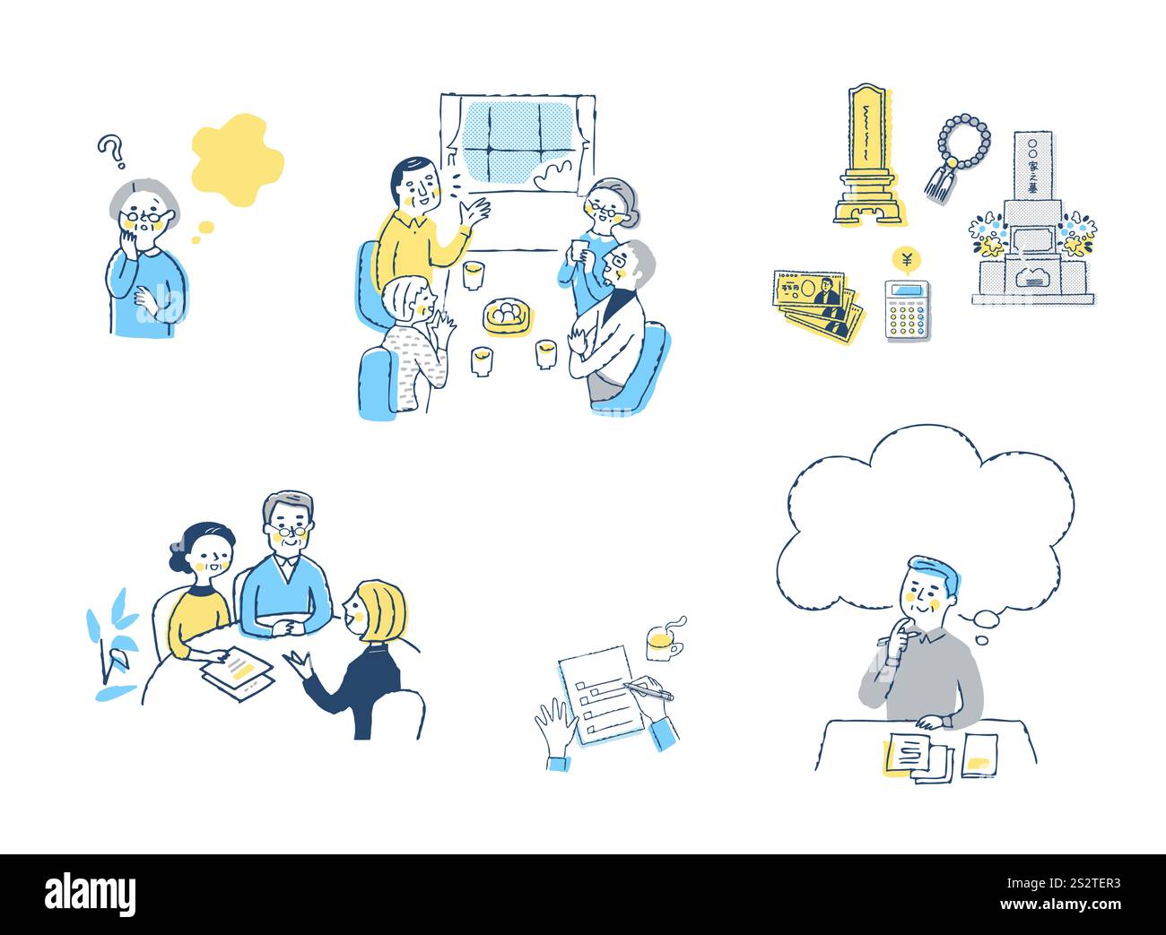 Senior life scene image Set Stock Photo - Alamy