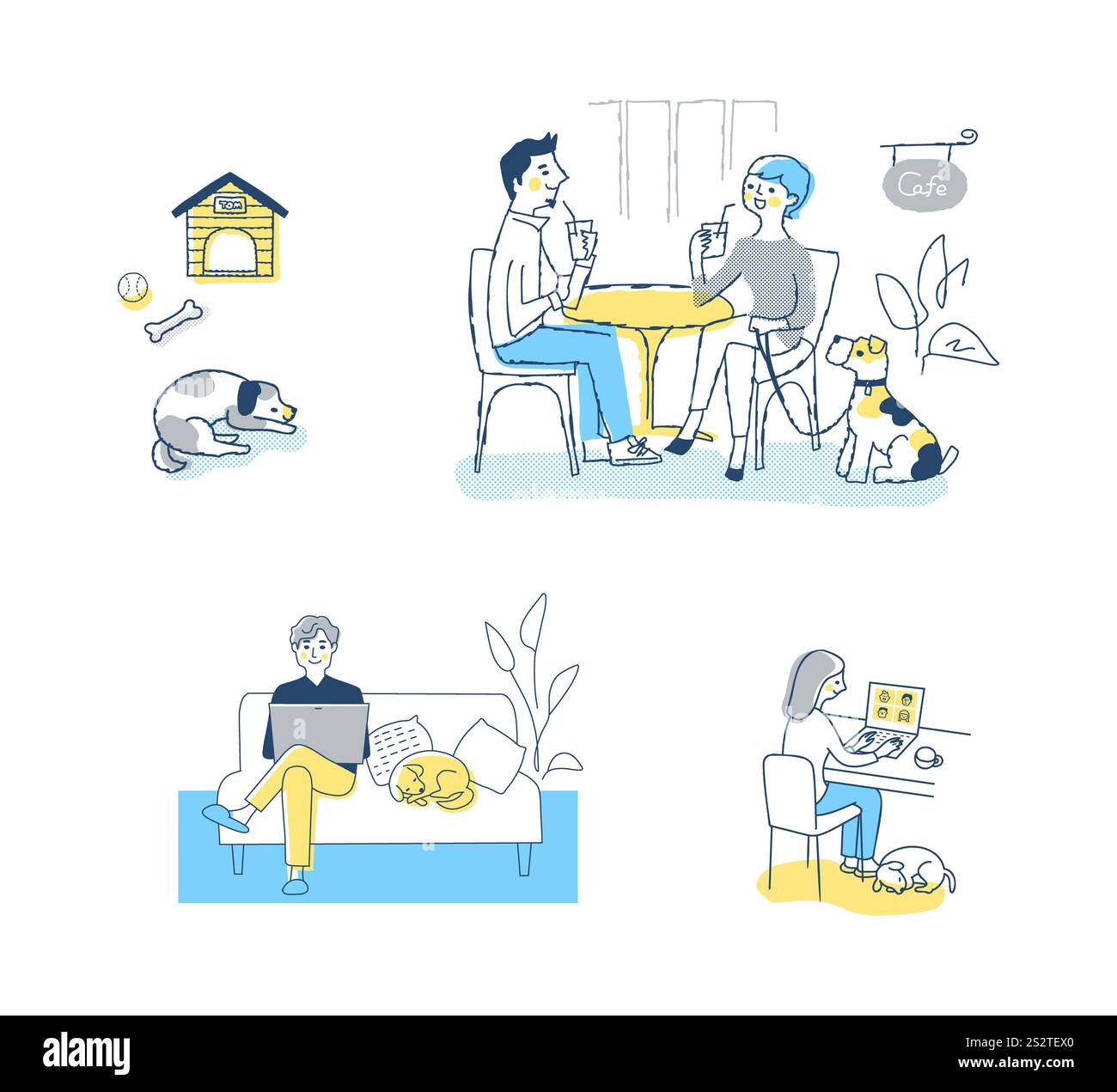 People dogs set Cut Out Stock Images & Pictures - Alamy