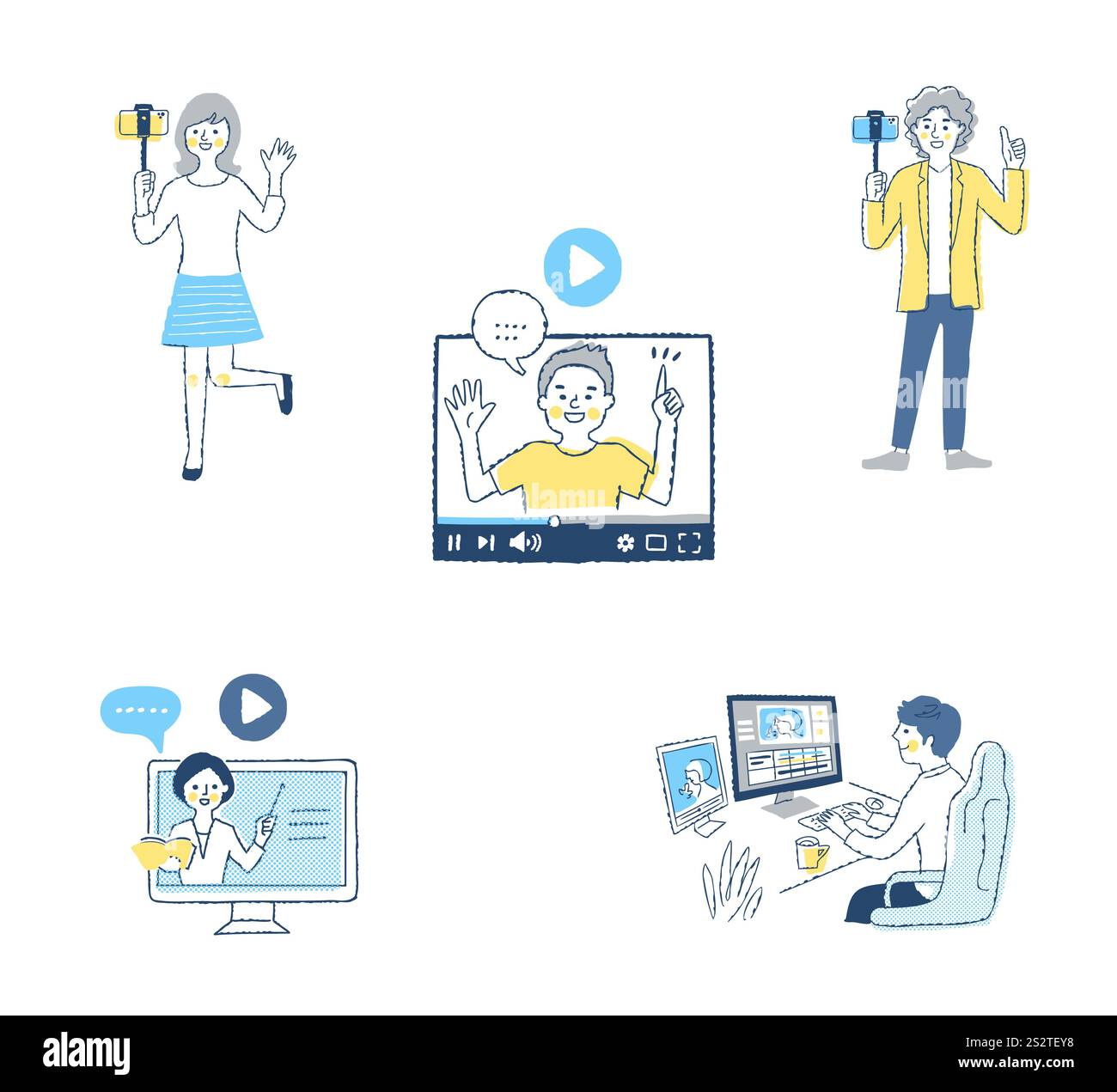 Streaming internet computer media Cut Out Stock Images & Pictures - Alamy