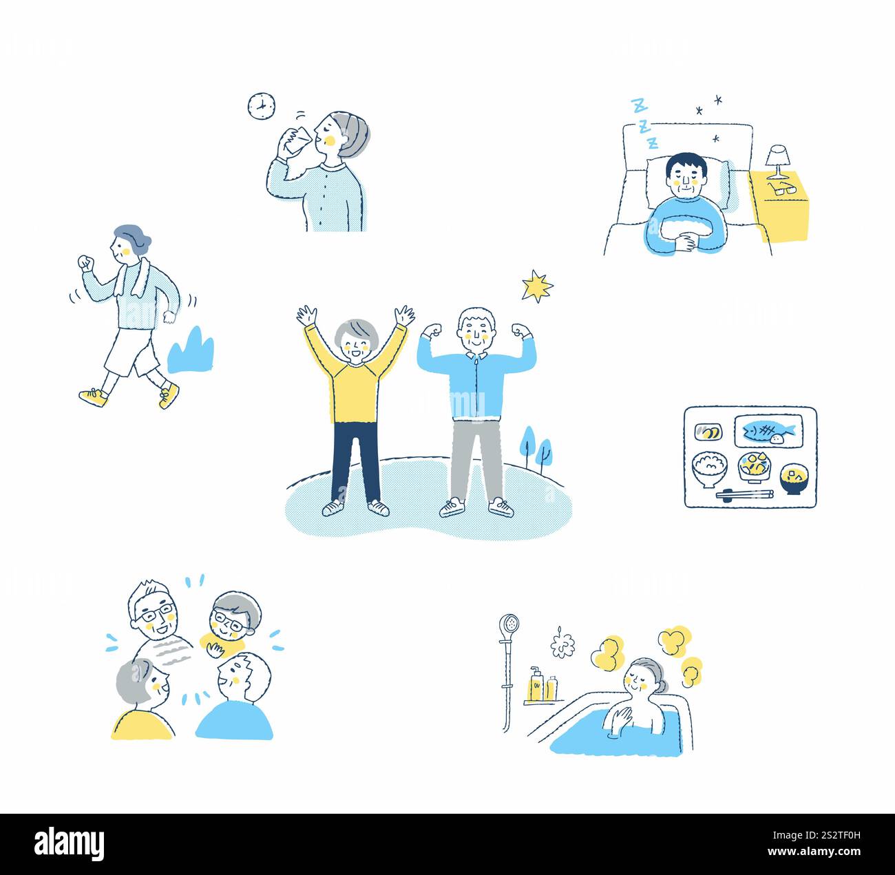 Vibrant seniors Lifestyle set Stock Photo - Alamy
