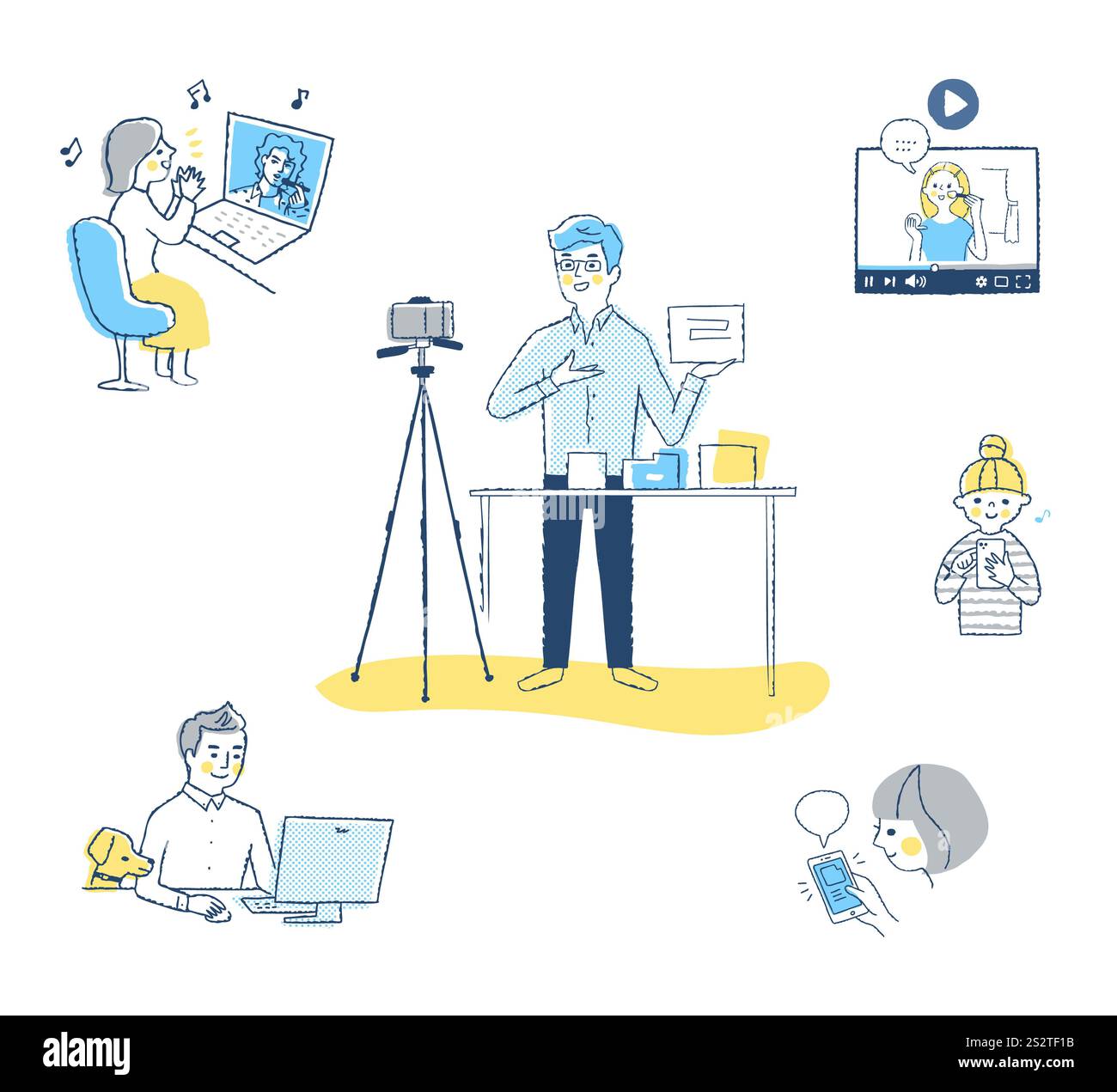 Digital work scene Cut Out Stock Images & Pictures - Alamy