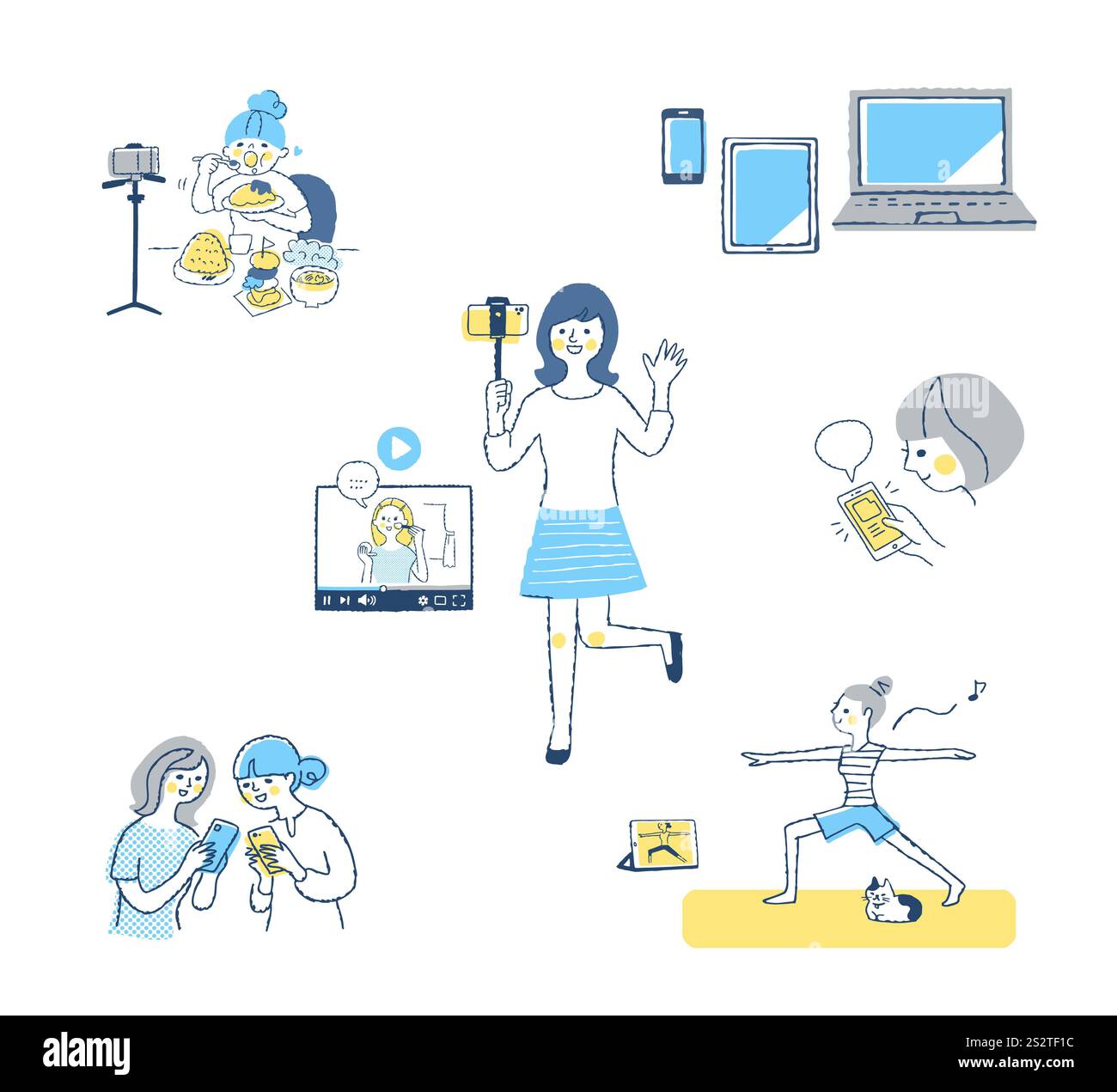 Streaming internet computer media Cut Out Stock Images & Pictures - Alamy