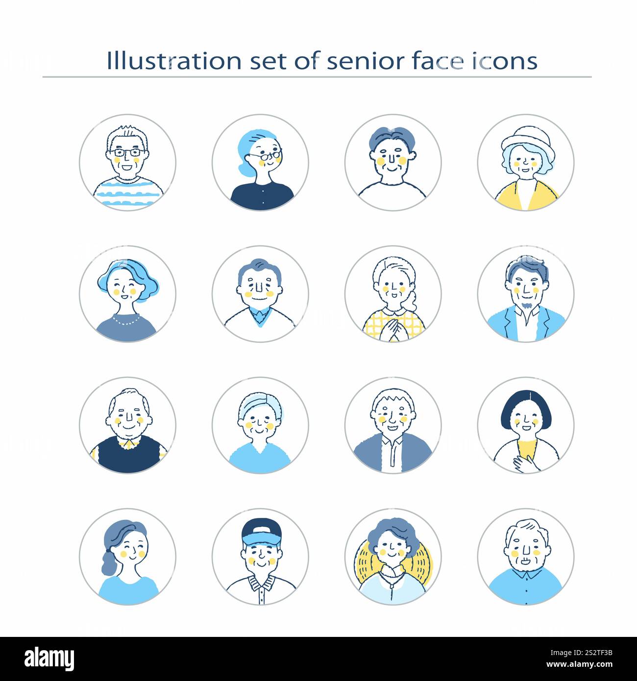Senior woman icon flat Cut Out Stock Images & Pictures - Alamy