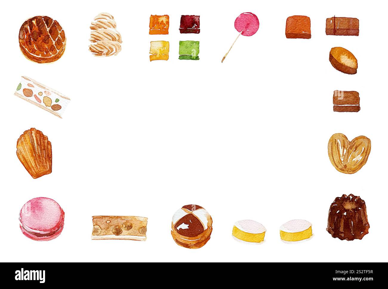 French pastry frame Stock Photo - Alamy