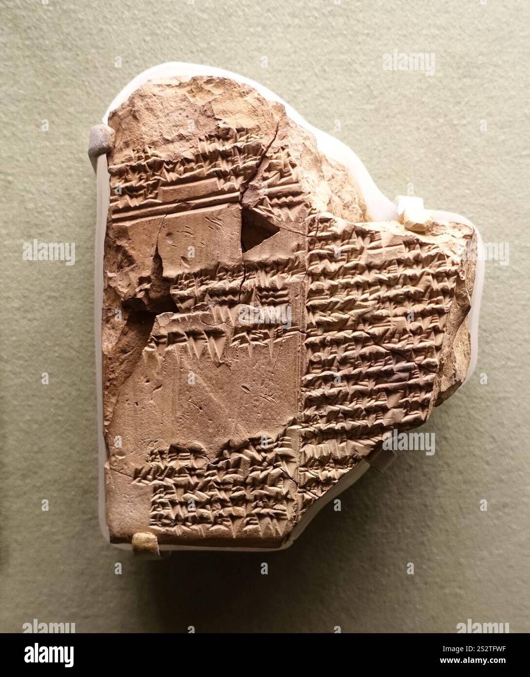 Fragment of the Babylonian flood story Epic of Atrahasis, Akkadian ...