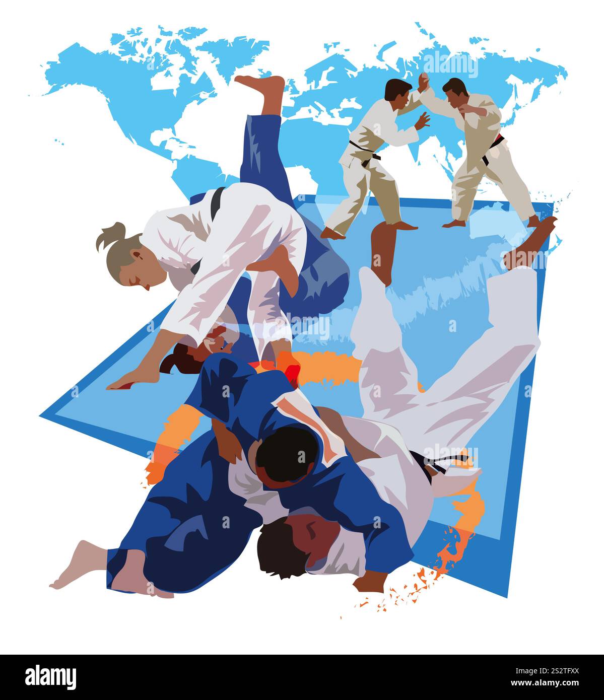 Judo championship Cut Out Stock Images & Pictures - Alamy