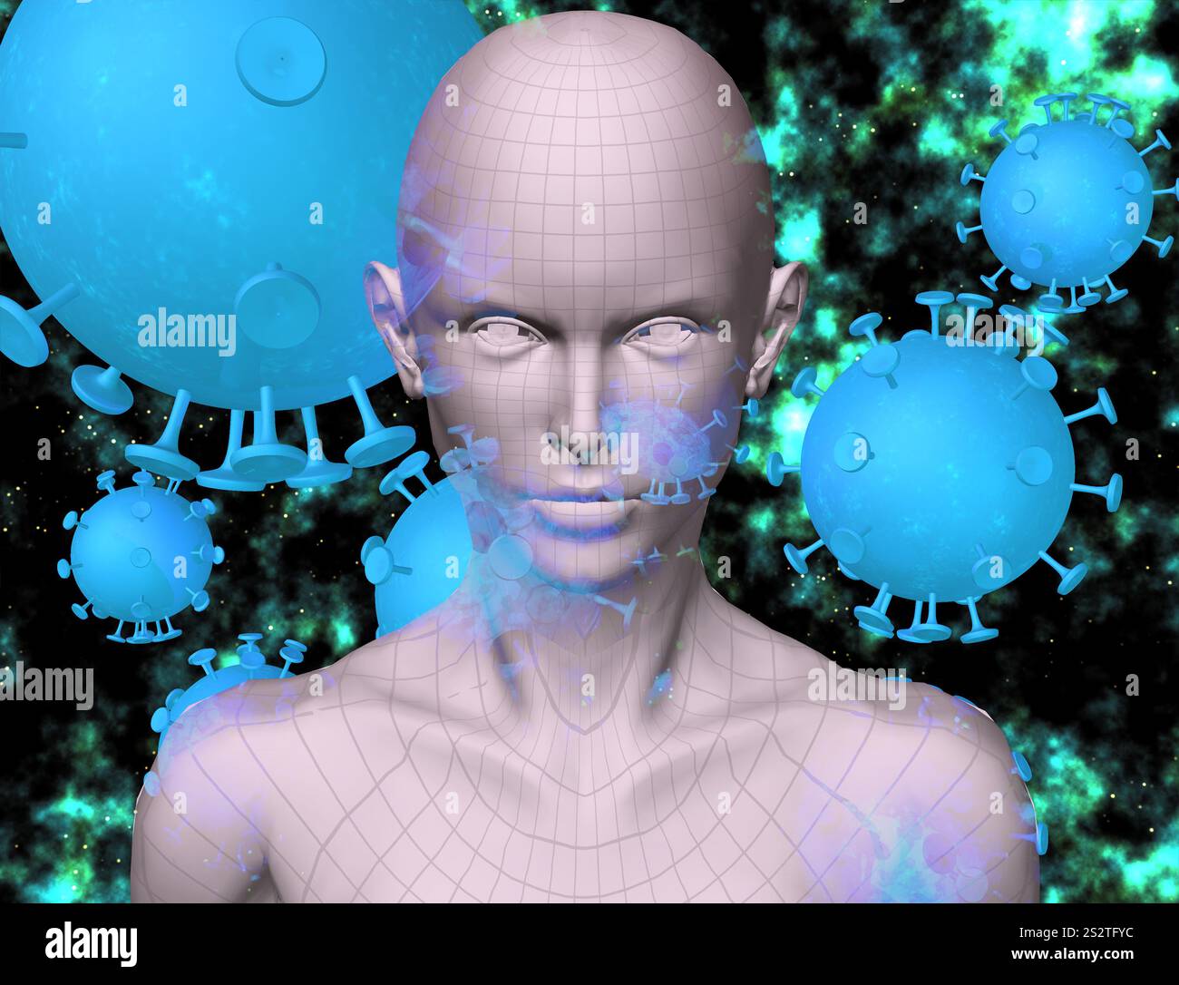 Virus and body Stock Photo - Alamy