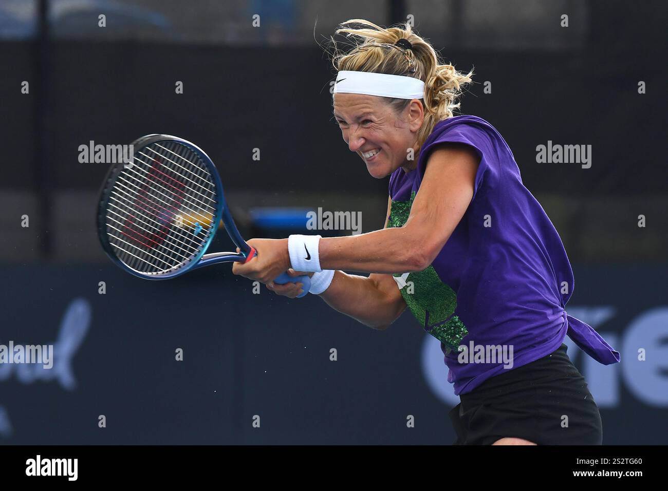 Brisbane, Australia. 30th Dec, 2024. Victoria Azarenka of Belarus has a ...