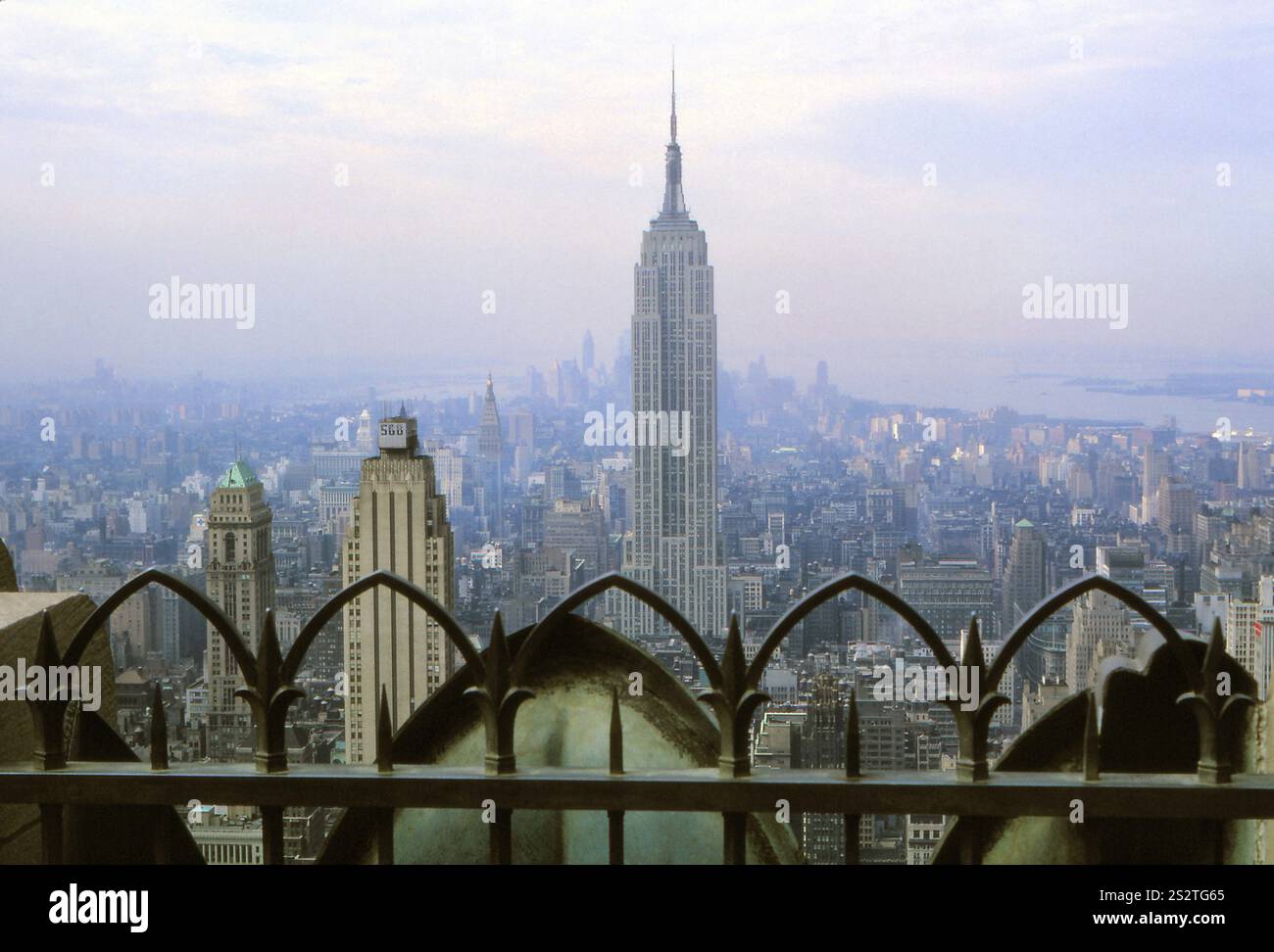 New York in 1966, view from the RCA Building to the Empire State ...