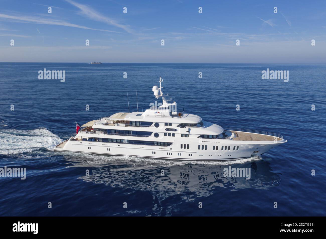 Aerial view 74 metre motor yacht AURORA, delivered in 2017 by the ...