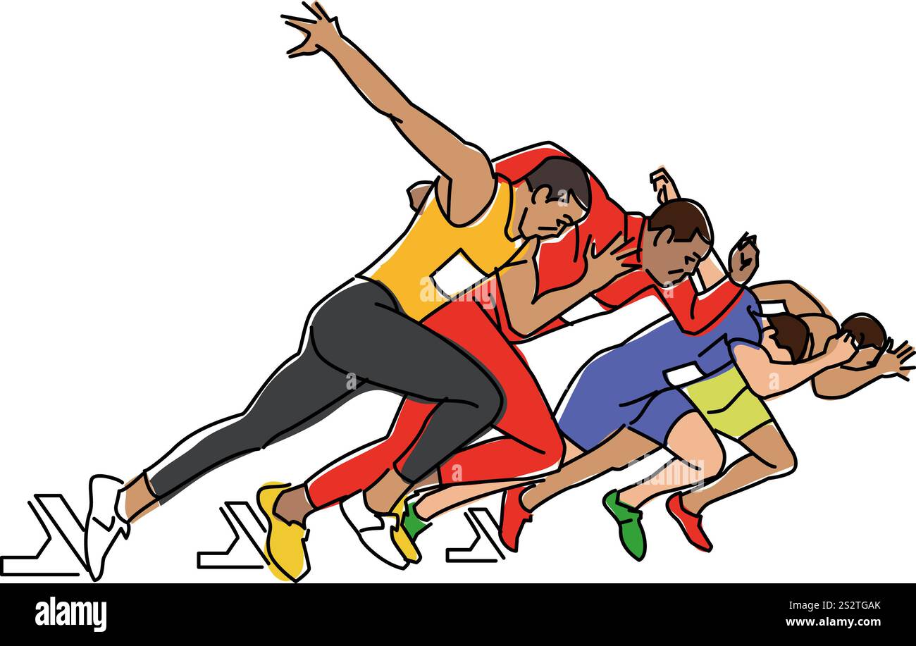Running into distance Cut Out Stock Images & Pictures - Alamy