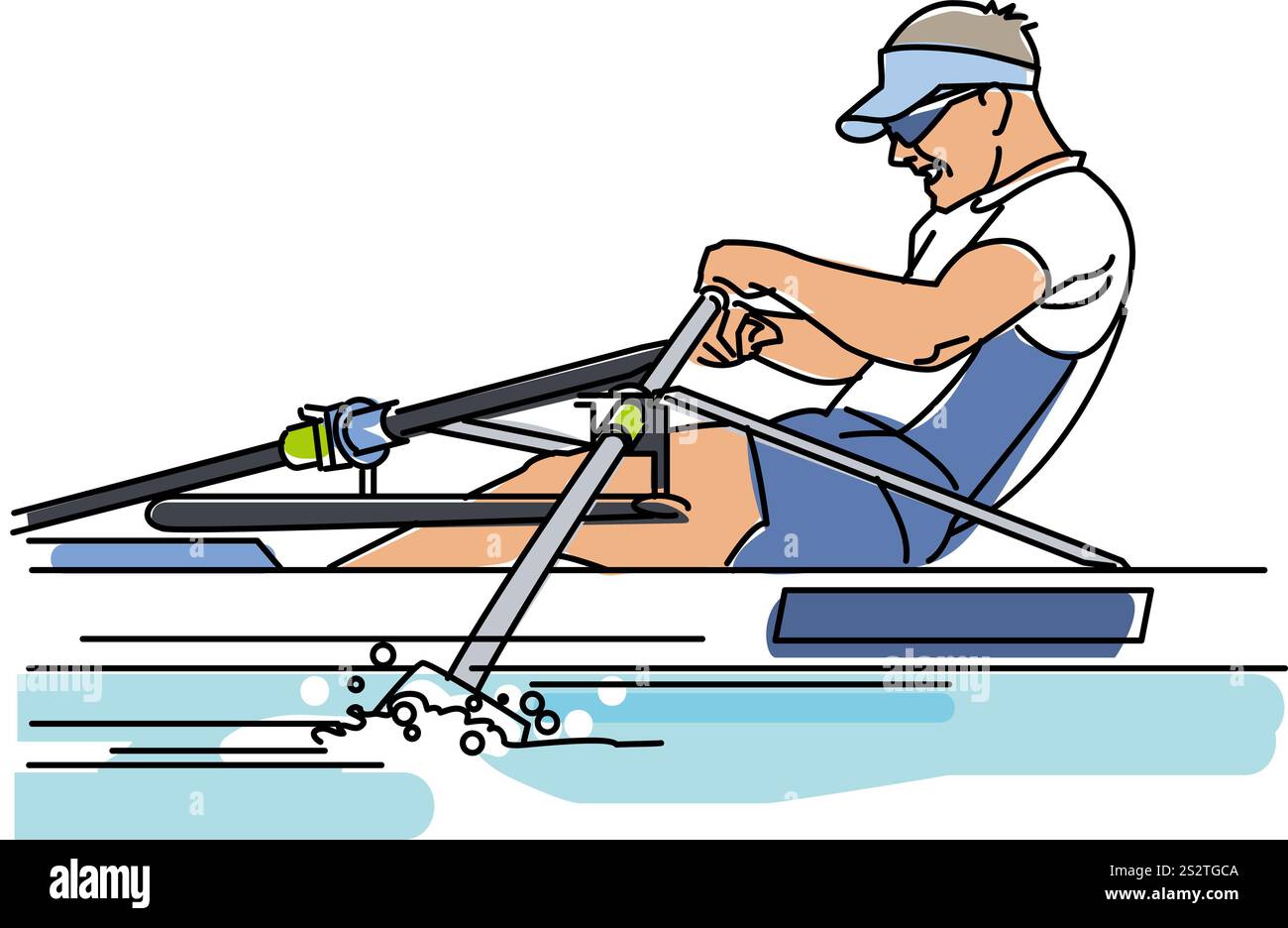 Adult rowing boat Cut Out Stock Images & Pictures - Alamy