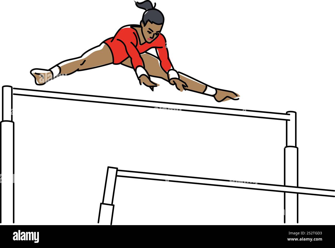 Parallel bars gymnastics Cut Out Stock Images & Pictures - Alamy