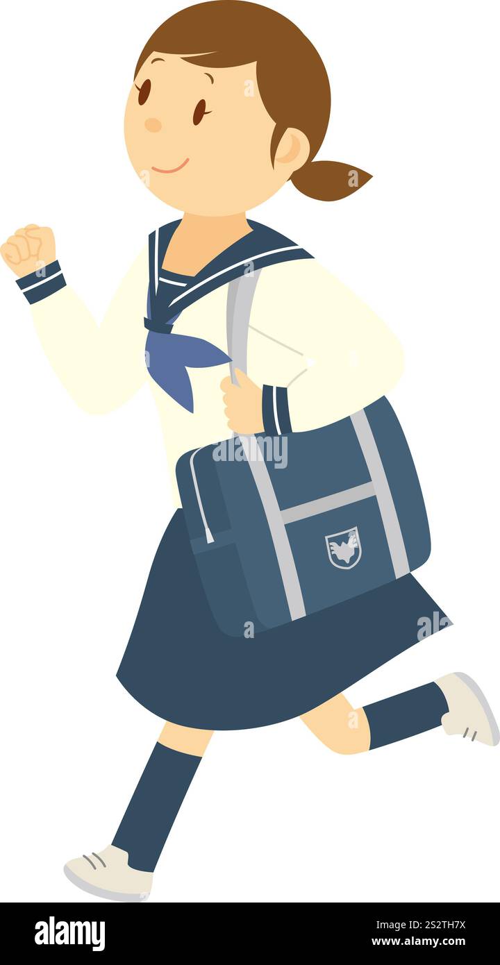 Junior high school girls in school uniform Stock Photo - Alamy