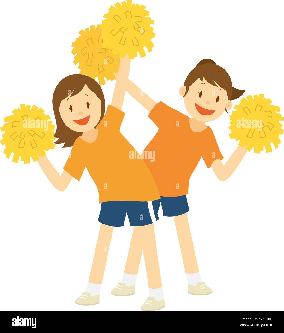 High school girl cheerleading Stock Photo - Alamy