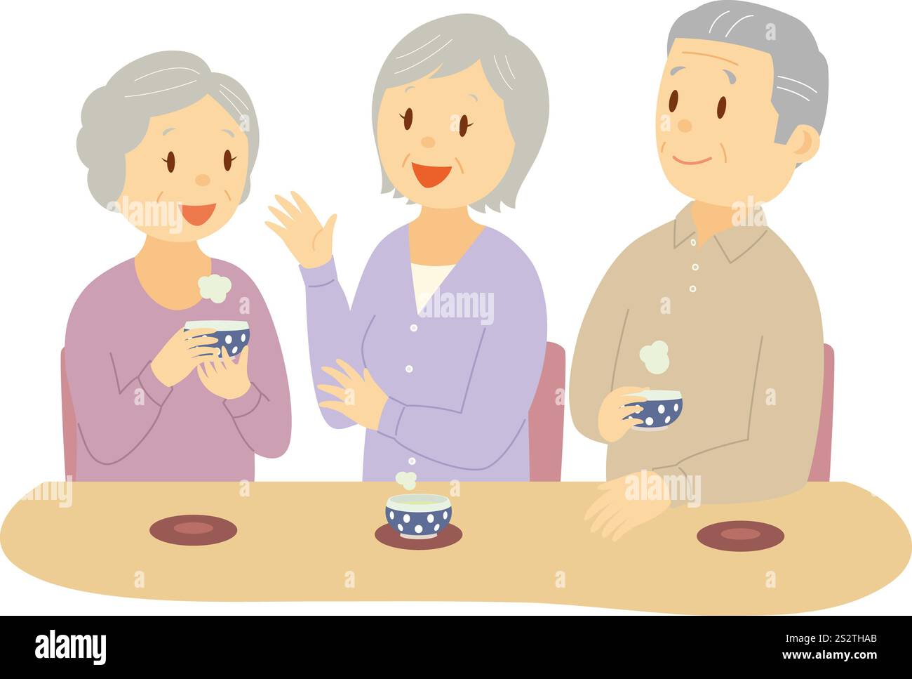 Conversation drinking Cut Out Stock Images & Pictures - Alamy