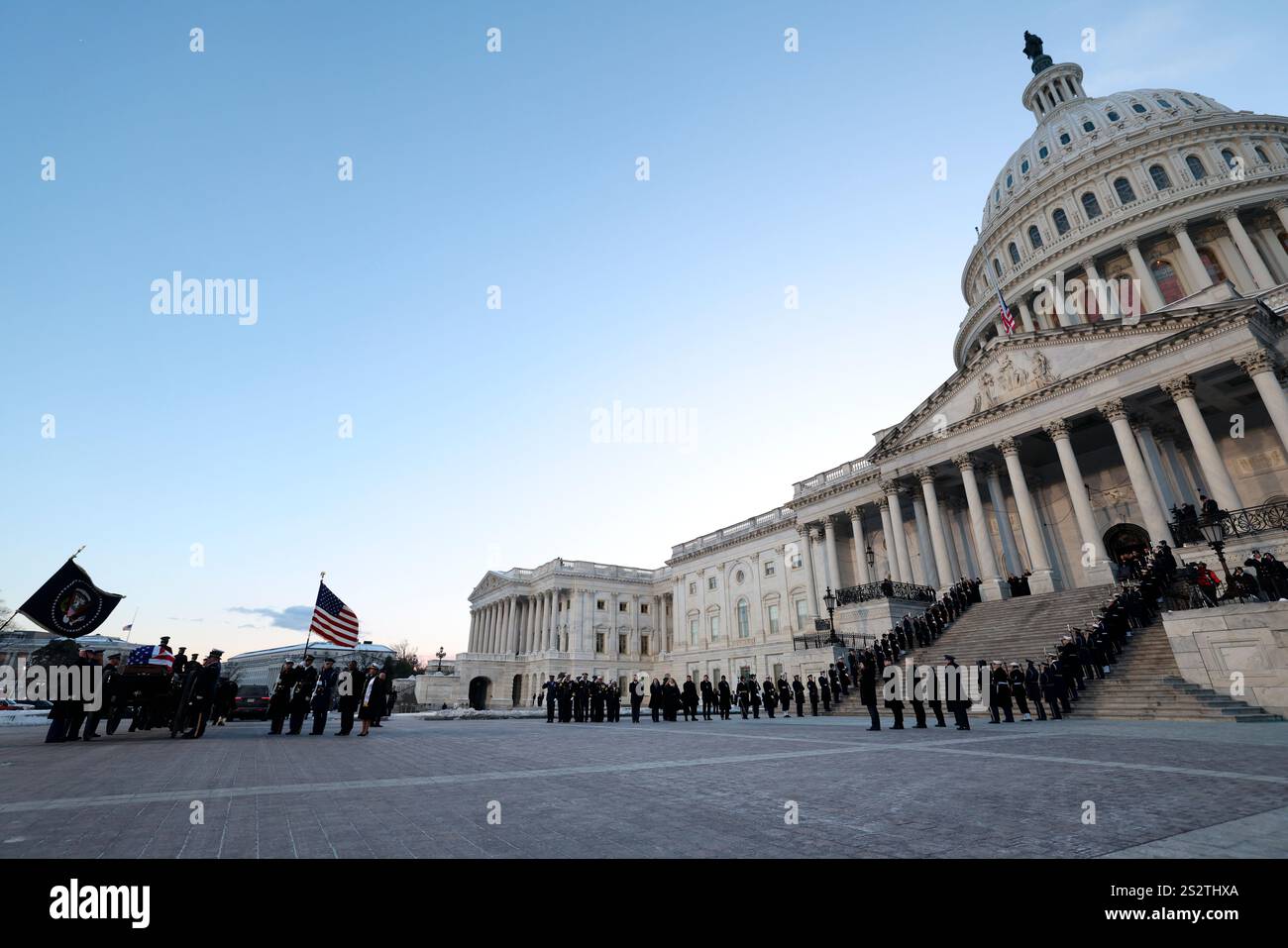 Washington, Vereinigte Staaten. 07th Jan, 2025. A horse-drawn caisson ...
