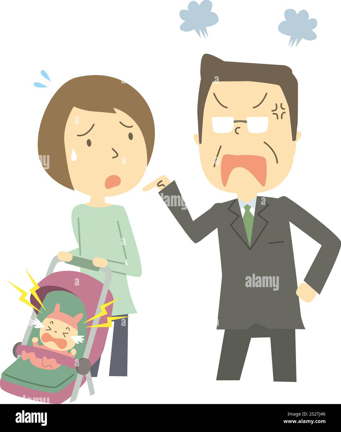 Child angry with parent Cut Out Stock Images & Pictures - Alamy