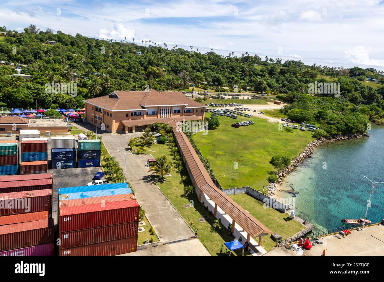 Luganville, also called Santo and located on Espiritu Santo Island, is ...