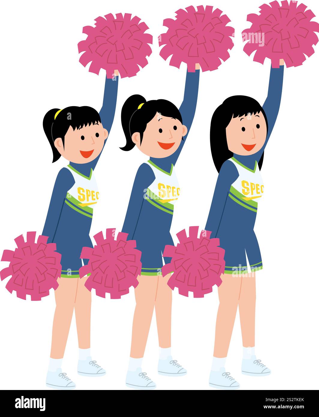 Cheerleading circle activity Stock Photo - Alamy