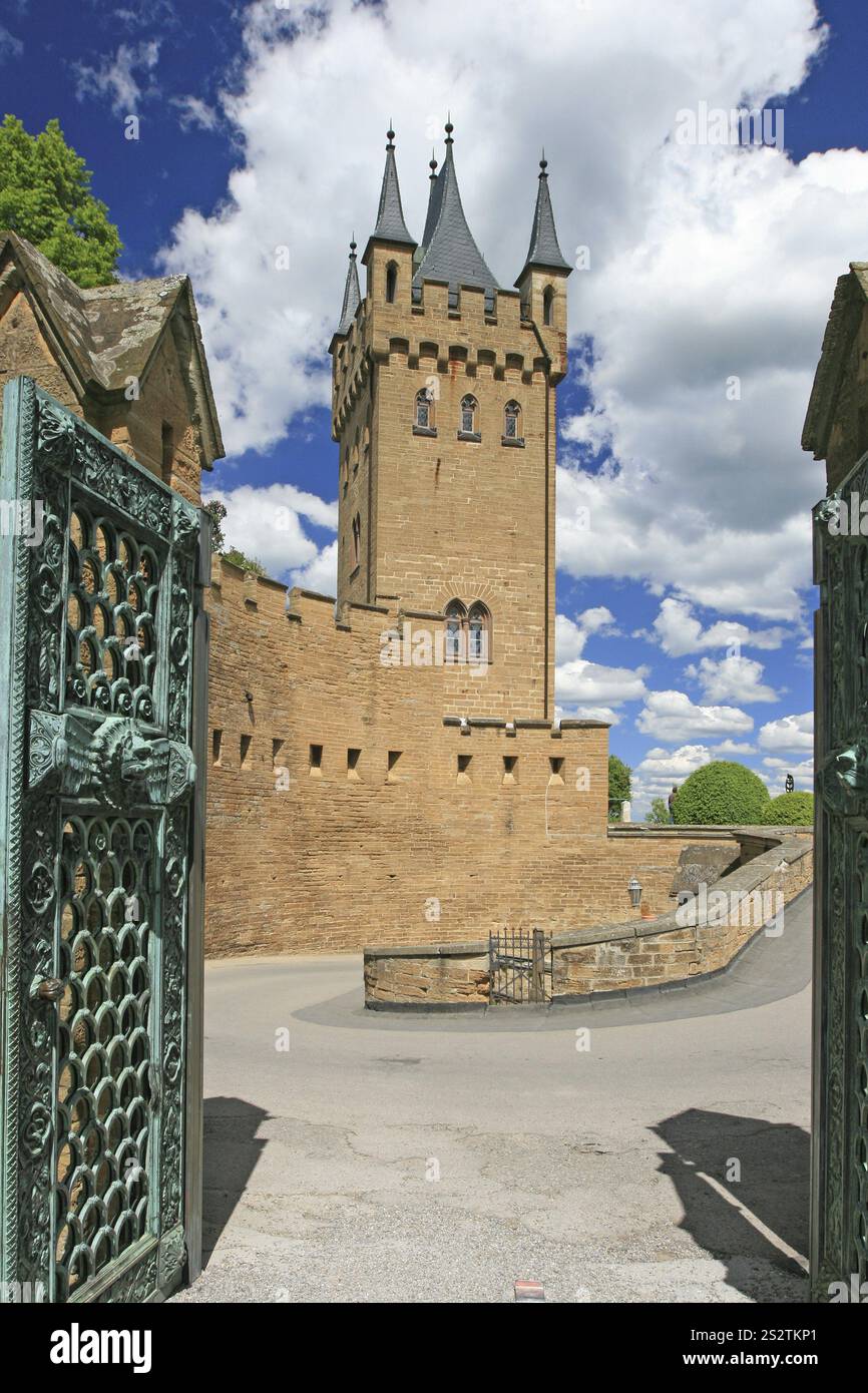Hohenzollern Castle, ancestral castle of the princely family and former ...