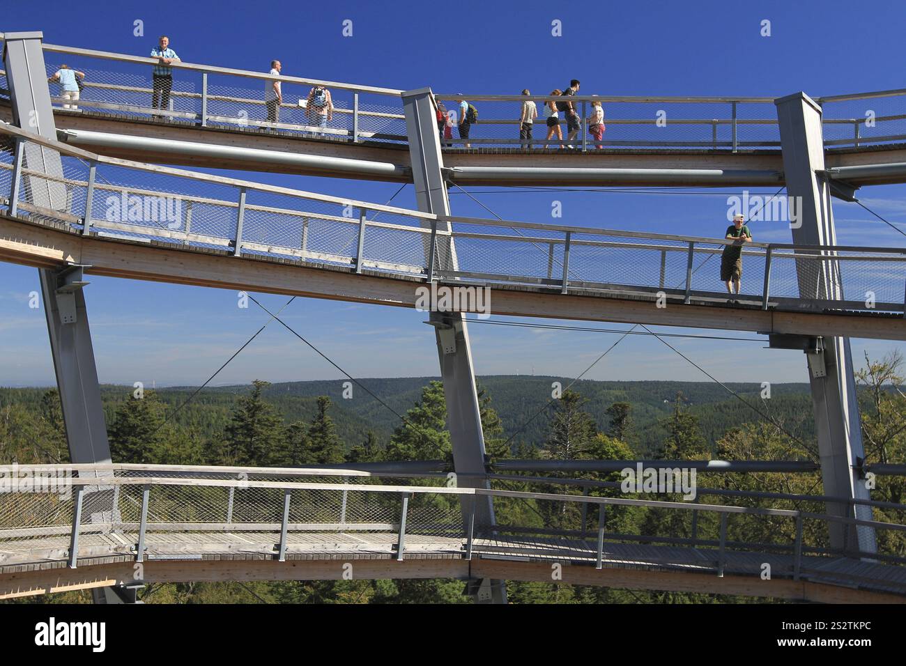 Black Forest treetop walk observation tower, Bad Wildbad, Baden ...
