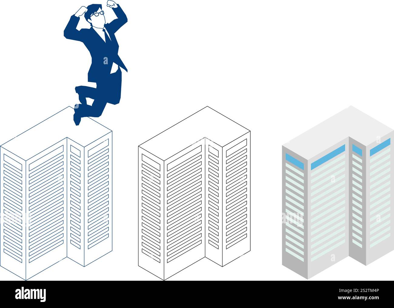 Happy high jump businessman hi-res stock photography and images - Alamy