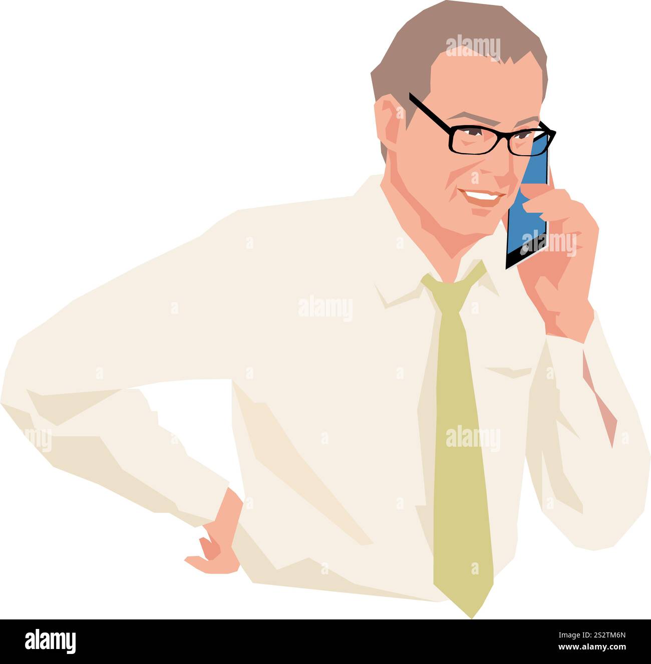 Senior man talking on smartphone Cut Out Stock Images & Pictures - Alamy
