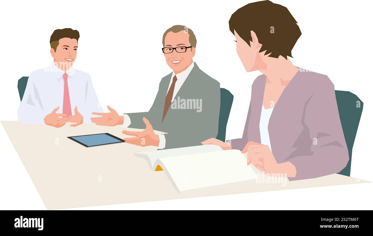Businessman team meeting Cut Out Stock Images & Pictures - Alamy