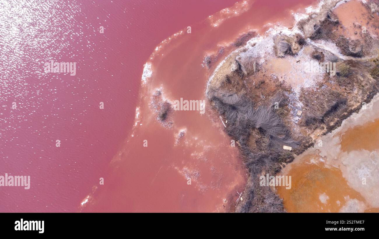 Aerial view pink sunset reflecting hi-res stock photography and images ...