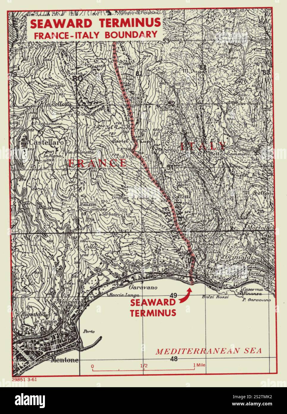 France-Italy border 2 Stock Photo - Alamy