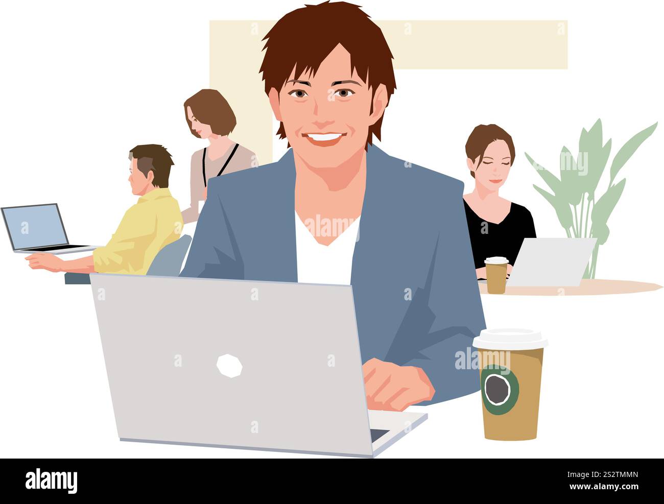 Co working office space Cut Out Stock Images & Pictures - Alamy