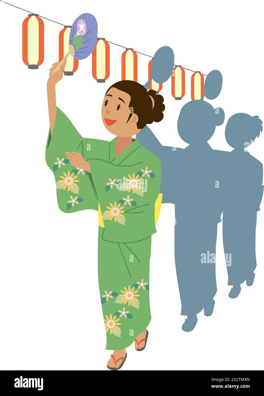 South American women participating in the Bon dance Stock Photo - Alamy