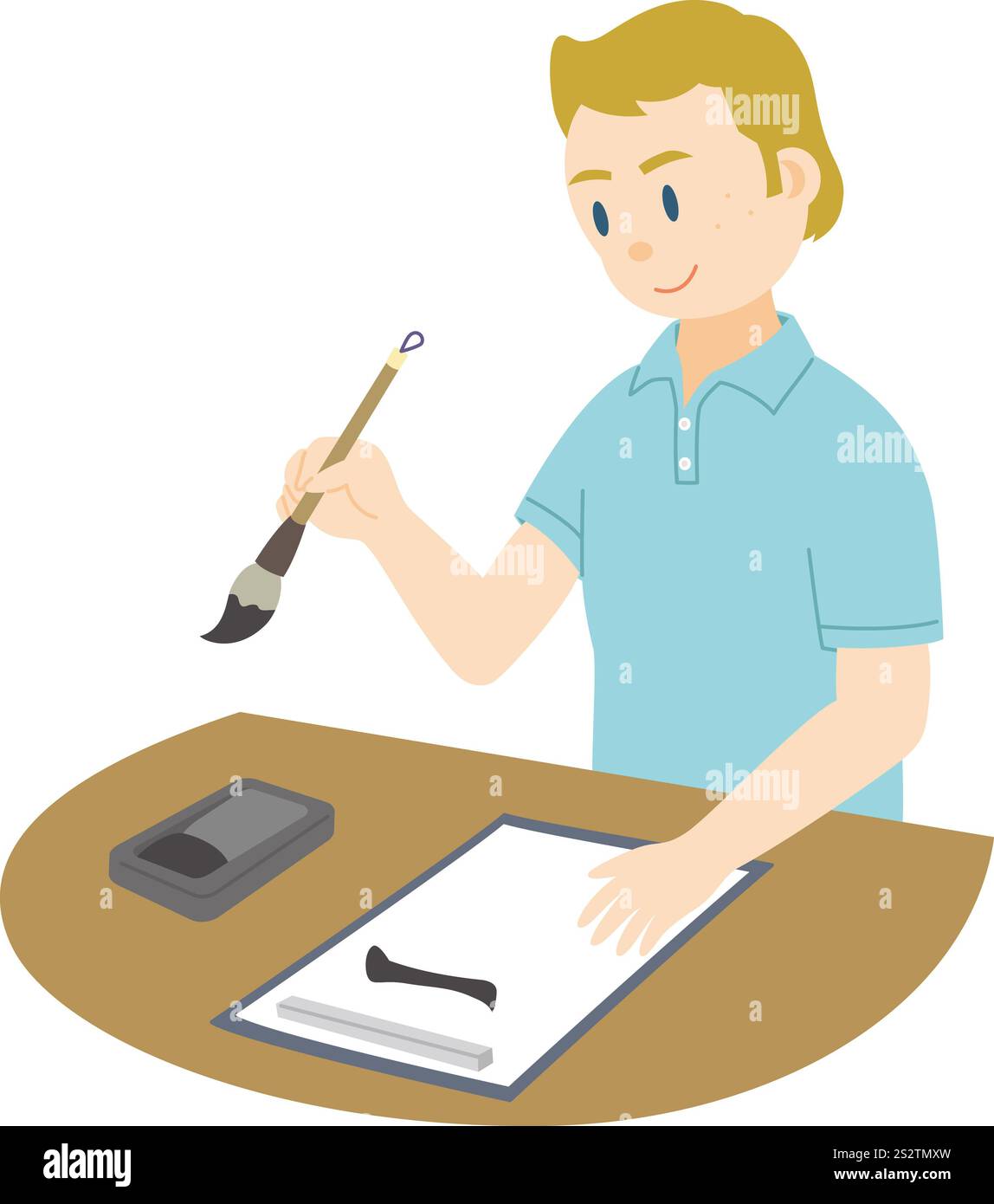 Chinese school learning calligraphy hi-res stock photography and images ...