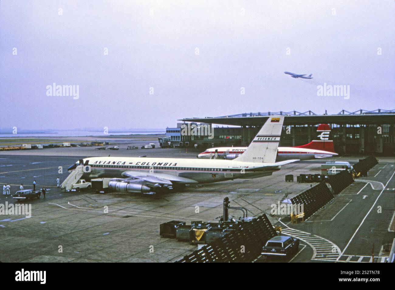 Avianca Colombia Boeing 727B four-engine jet aircraft at Kennedy ...
