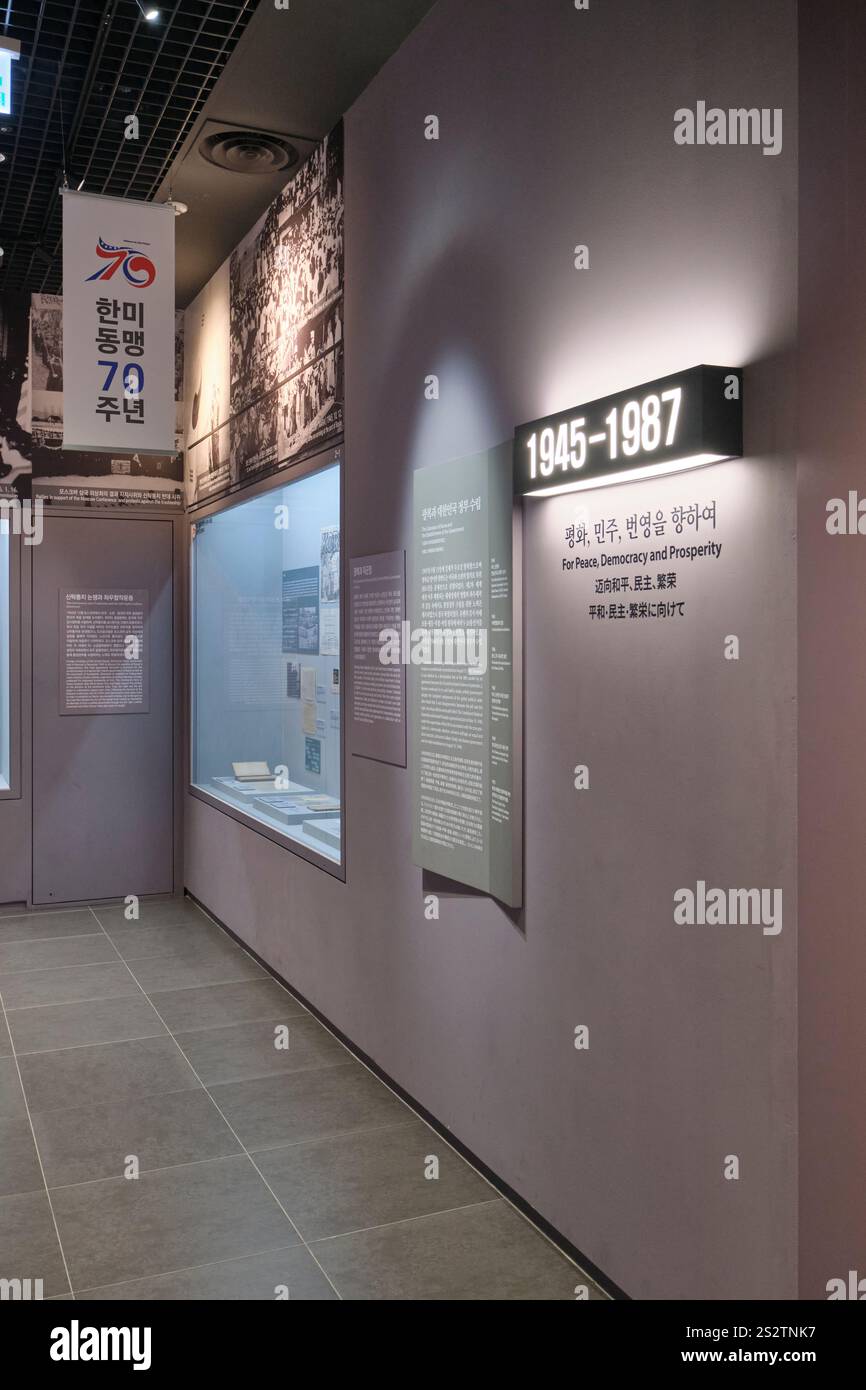 The entrance, introduction to the 1945-1987 section. Progress ...