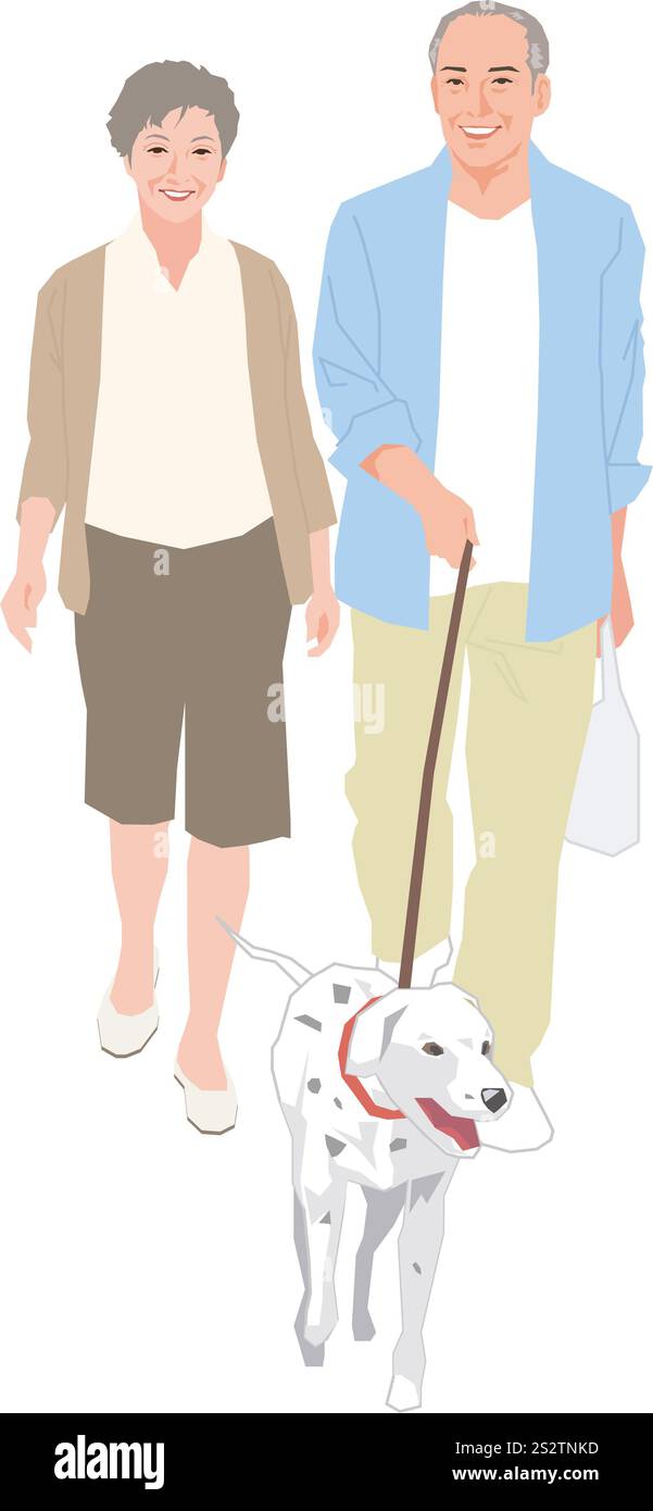 Happy couple woman dog Cut Out Stock Images & Pictures - Alamy