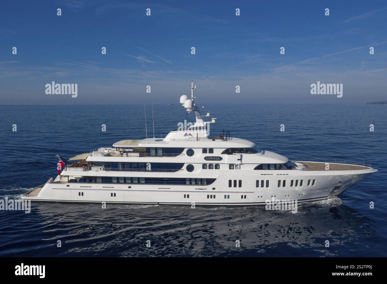 Aerial view 74 metre motor yacht AURORA, delivered in 2017 by the ...