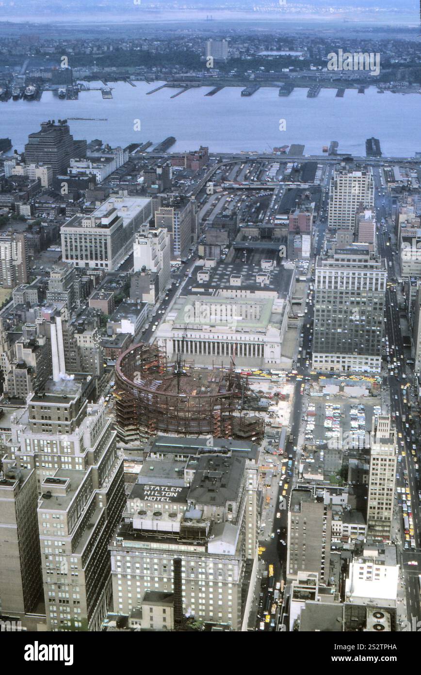 New York in 1966, Manhattan, view from the Empire State Building to ...